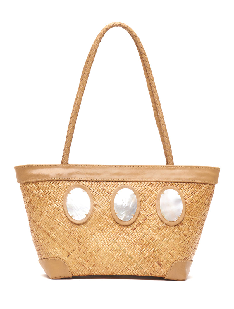 Cosmic Oval rattan Tote – Lilla Lane